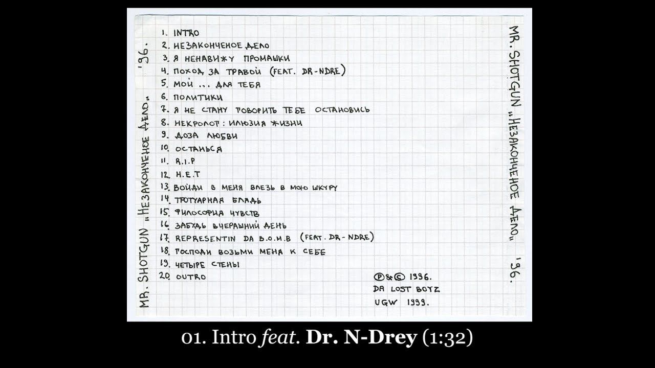 Mr. Shotgun [Da Lost Boyz] «Незаконченное Дело» 1996 [Full Album]