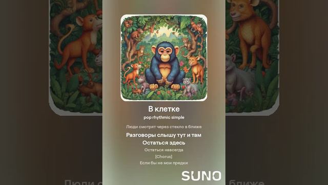 В клетке (начало текста и музыка Наталья Терехова, далее текст и аранжировка ИИ)