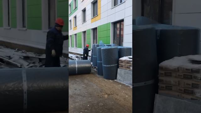 Отгрузка материалов для утепления общежитий Бауманки от компании «Энки»