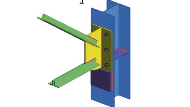 Расчет опорного узла фермы по 1 типу