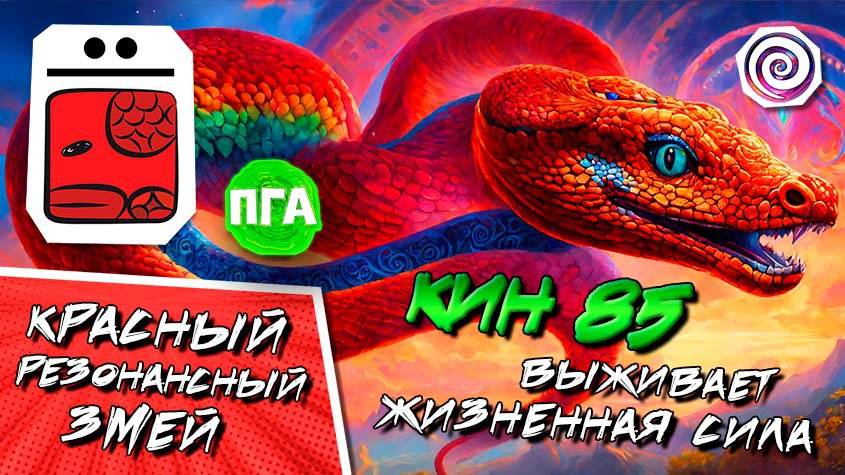 МЕДИТАЦИЯ | КИН 85 КРАСНЫЙ РЕЗОНАНСНЫЙ ЗМЕЙ (ПГА) | НАСТРОЙКА