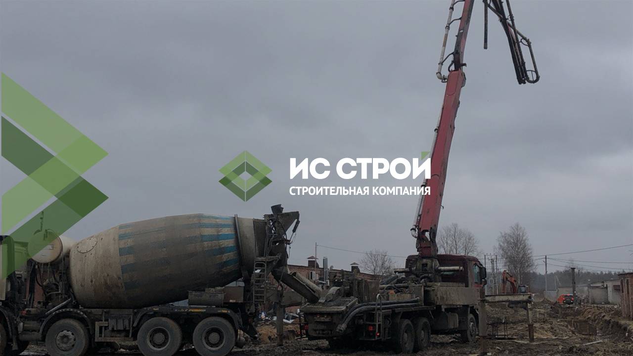 Возведение складского помещения, пятый корпус, заливка бетона под анкерную группу 1260 м2