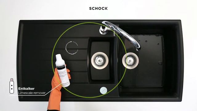 Как удалить известковый налет с поверхности мойки SCHOCK?