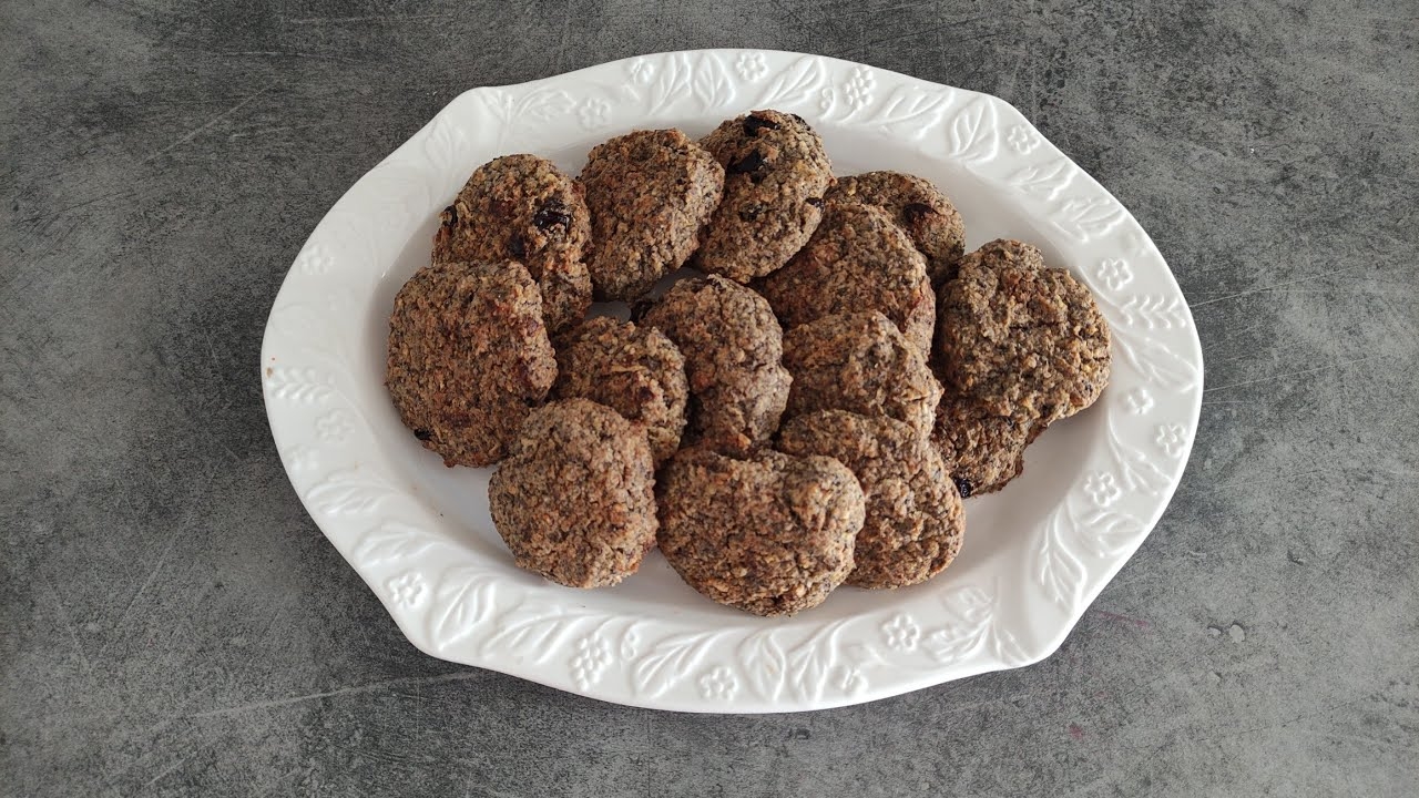 Печенье из зеленой гречки с маком . Без сахара