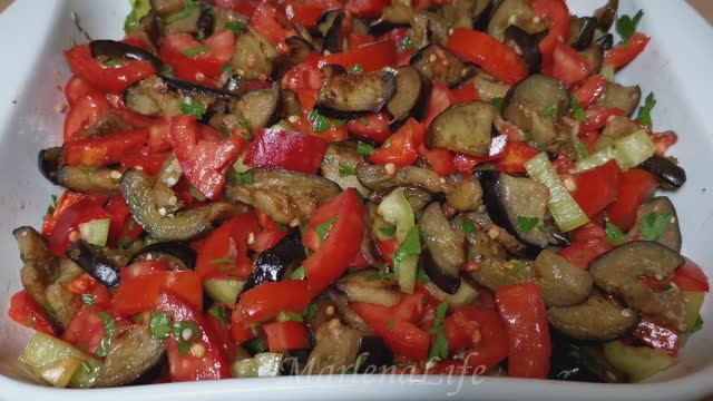 Вкусный и Простой Салат из Жареных Баклажанов