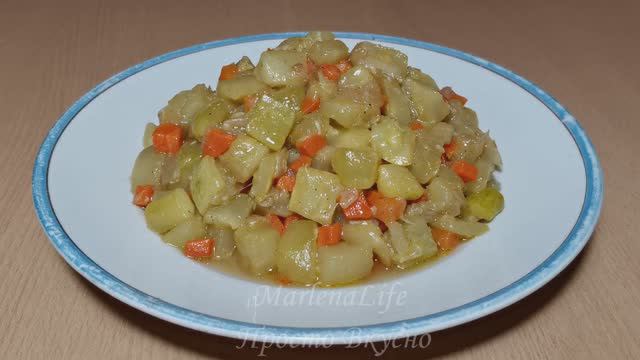 Кабачки Тушеные с Луком и Морковью. Легкий Гарнир из Кабачков