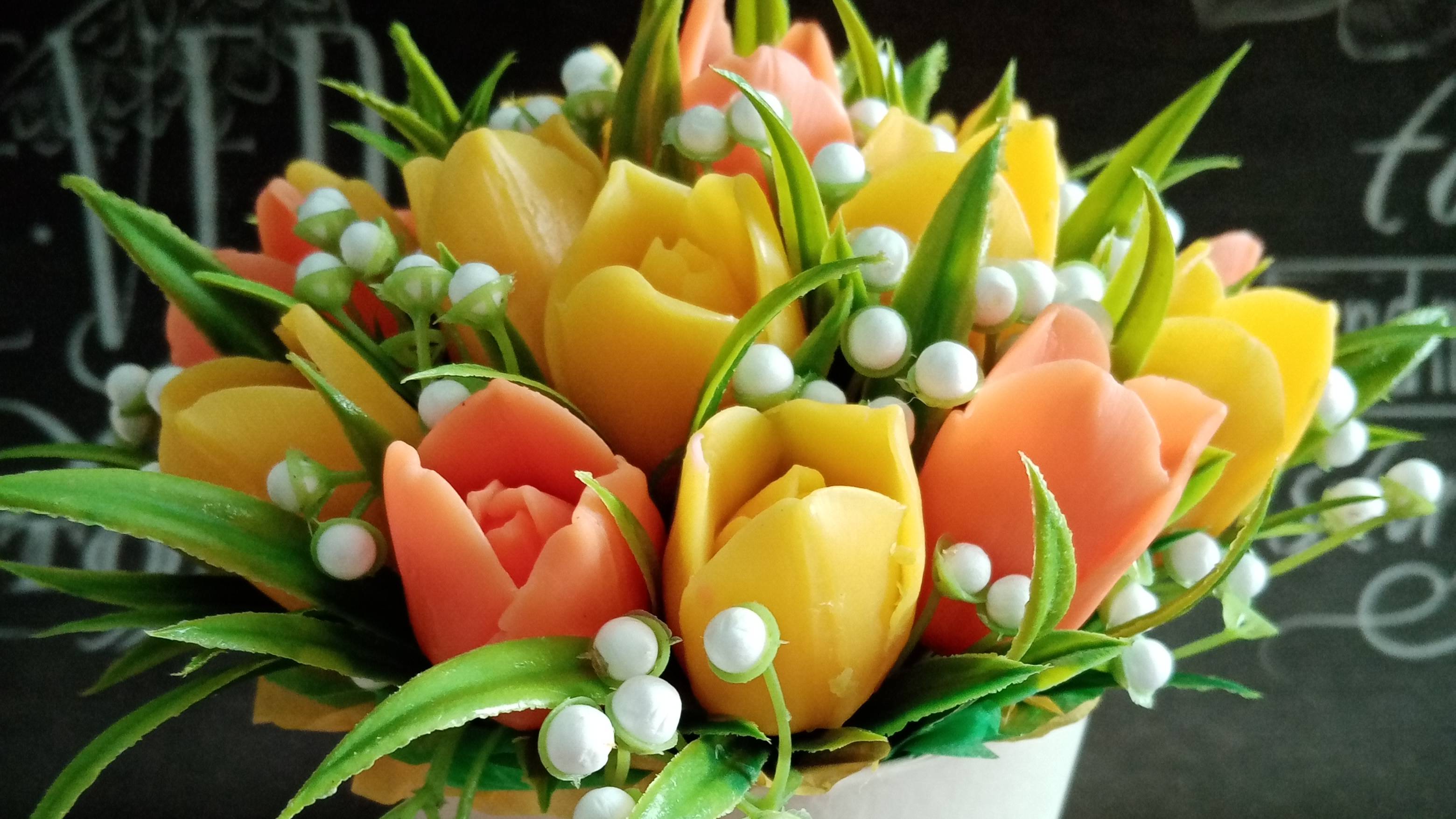 Мыловарение\Сборка композиции  --Тюльпаны\ ручная работа \творчество.