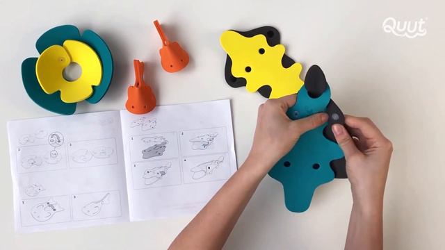 Видеообзор. Река с крокодилами – мягкий 3D конструктор для игры в ванне Quutopia.