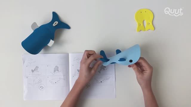 Видеообзор.  Глубоководные киты – мягкий 3D конструктор для игры в ванне Quutopia.