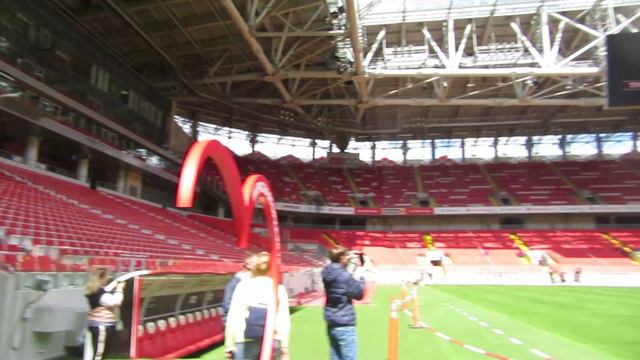 Выходим на поле Открытие Арены, стадиона ФК ЦСКА