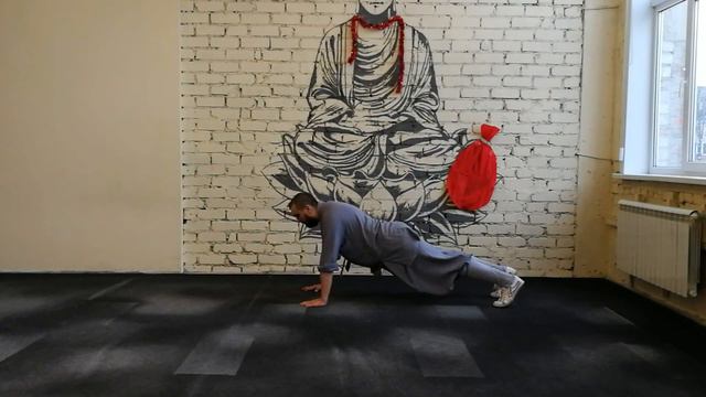 Новогоднее кунг-фу упражнение 4. Иван Елизаров (Ши Янкун). Центр ушу и цигун Шаолинь (Воронеж).