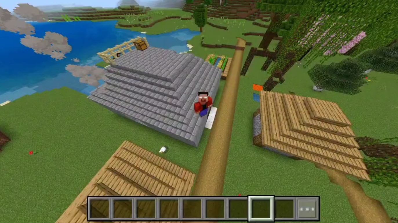 Я намного улучшил свой дом в новом мире minecraft (построил секретную комнату и чил зону).