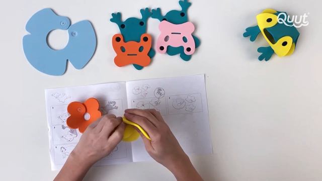 Видеообзор. Пруд с лягушками – мягкий 3D конструктор для игры в ванне Quutopia.