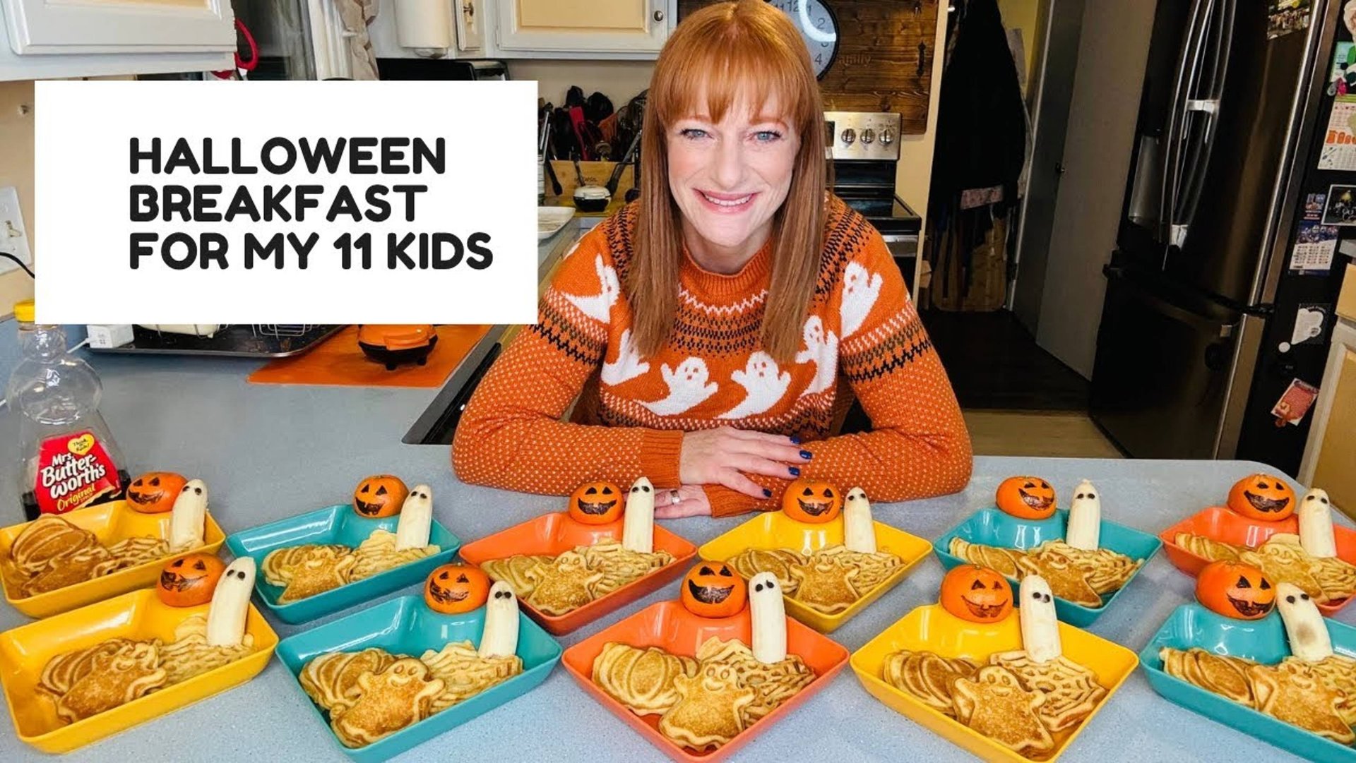 HALLOWEEN BREAKFAST FOR MY 11 KIDS 🎃👻🕸️