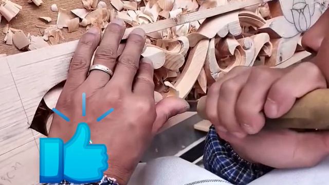 РЕЗЬБА ПО ДЕРЕВУ ОДНИМ НОЖОМ ОЧЕНЬ КРАСИВО,