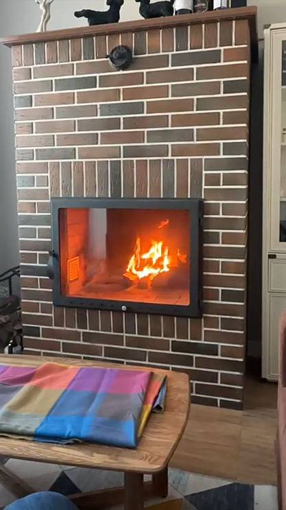 Наши работы: заказная каминная дверца. Монтаж покупателя.