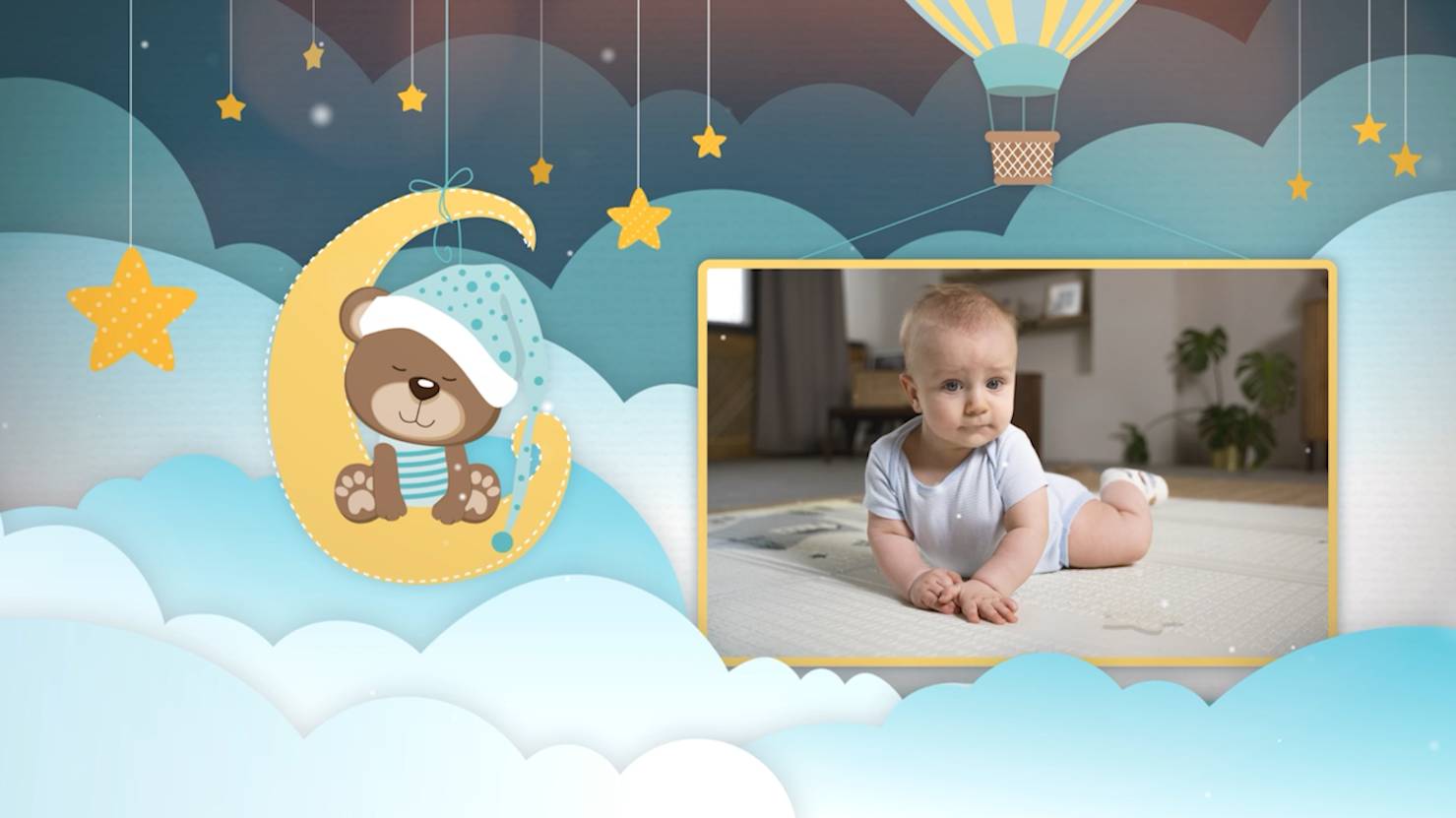 Фильм первый год малыша с рассказом // Поздравление с днем рождения из фотографий и видео на заказ