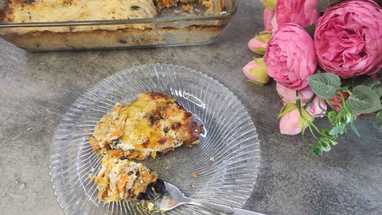 Запеканка к завтраку в кешью соусе, без сахара и молочки