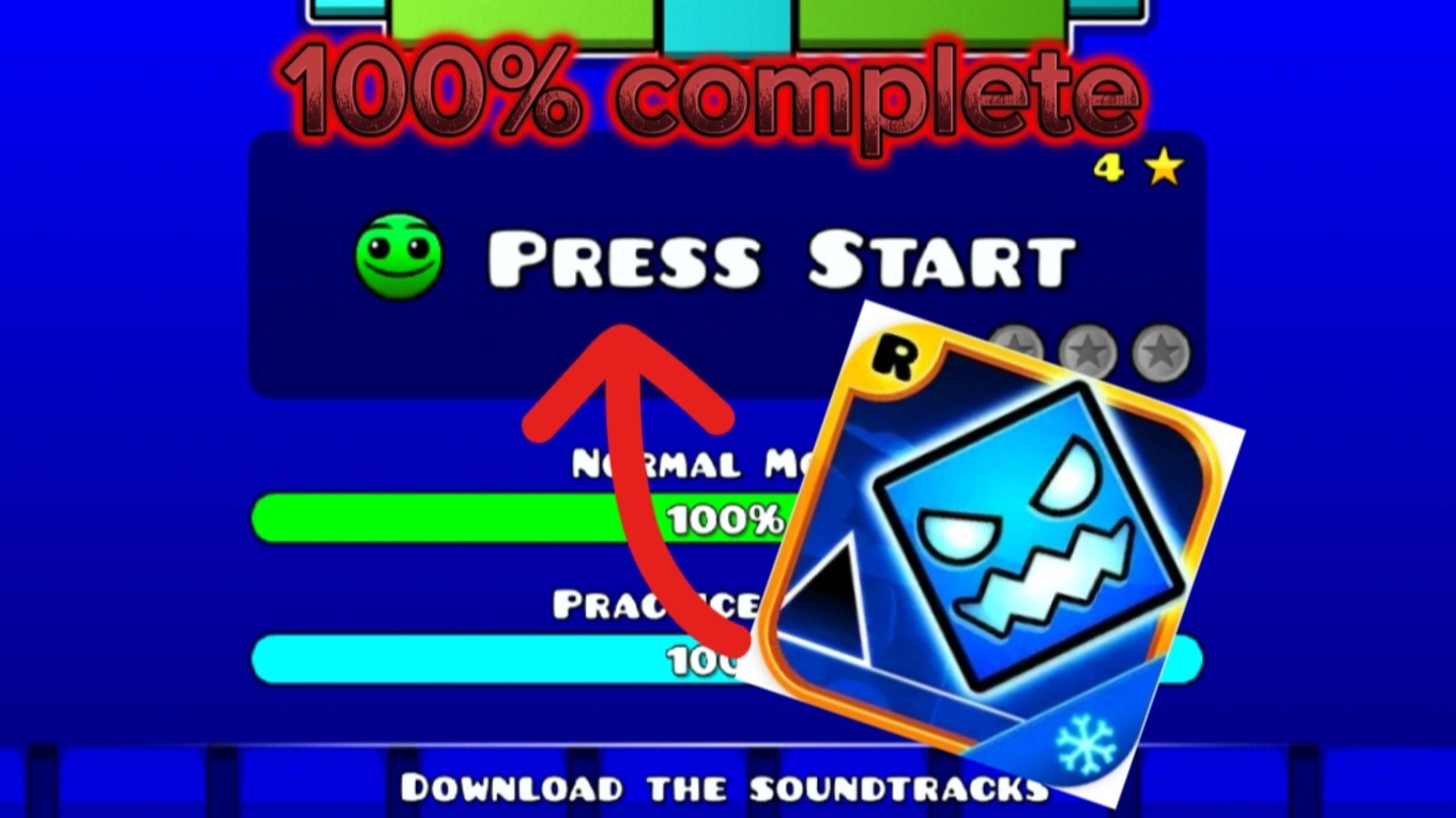 ГЕОМЕТРИ ДАШ - Press start - 100% complete