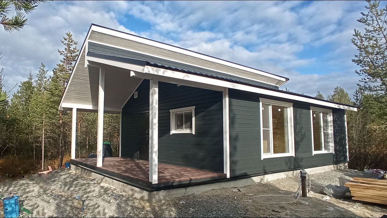 Одноэтажный каркасный дом в Скандинавском стиле