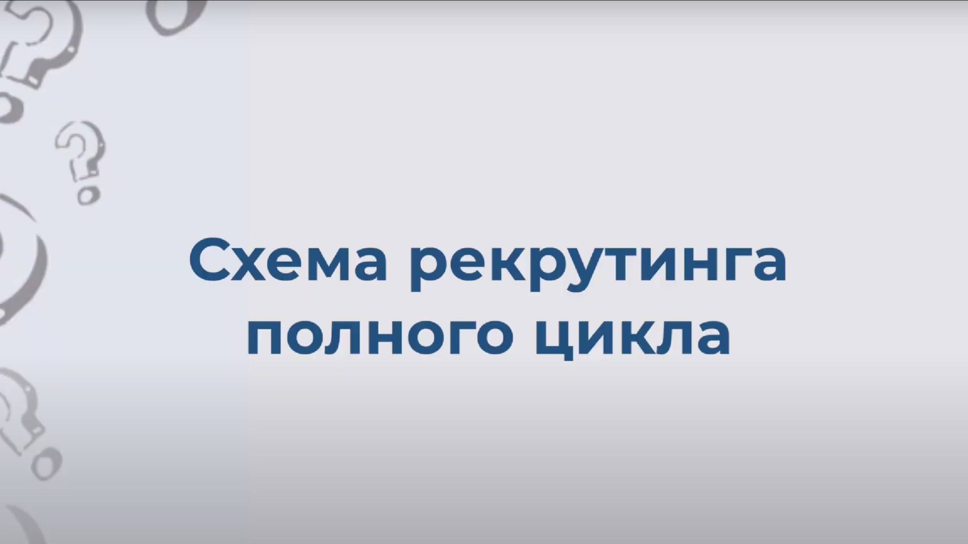 Рекрутинг полного цикла  Этапы работы над проектом подбора
