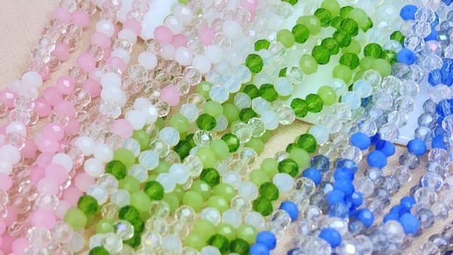 Бусины стеклянные рондели 3х2мм