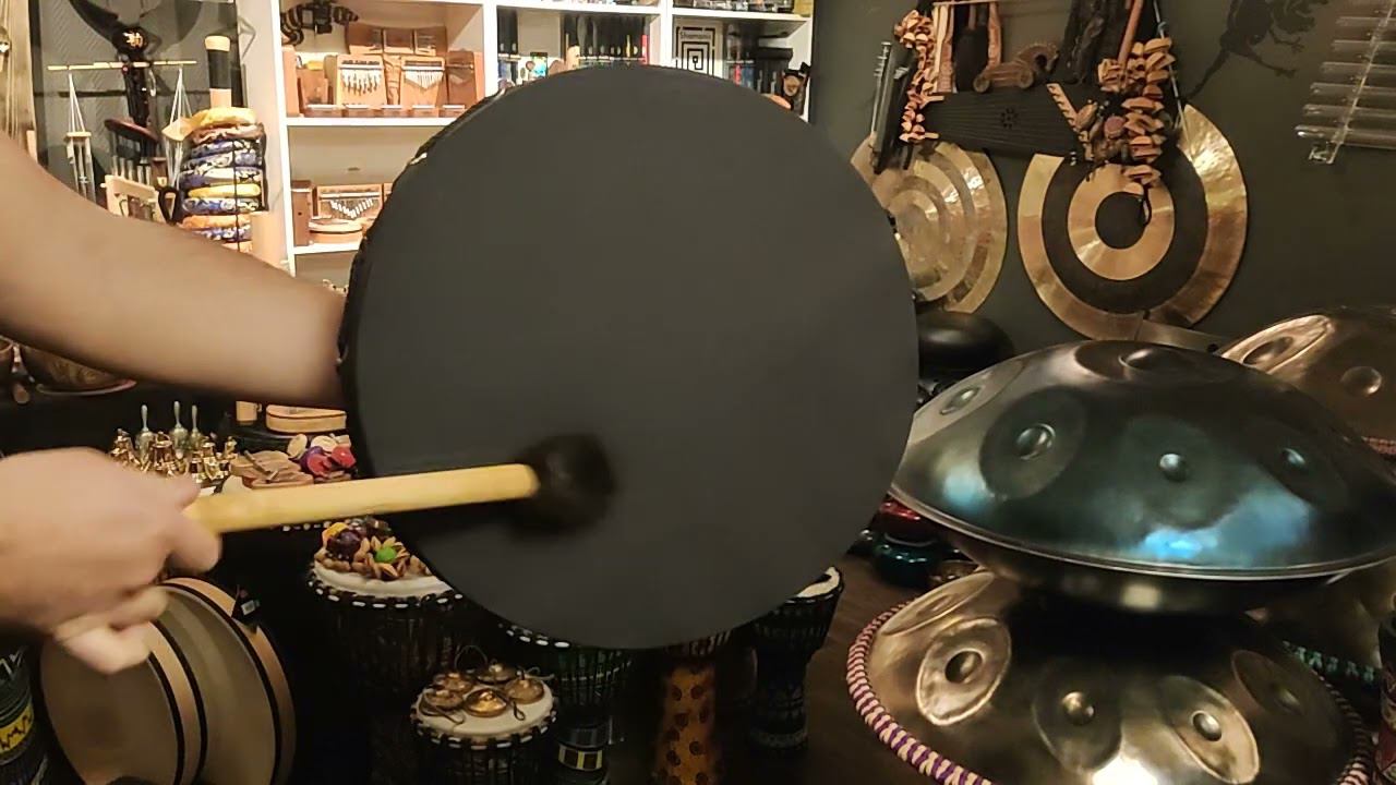 Бубен Shamanic synthetic drum Black 40х40 см / Бубен / shamanic.moscow