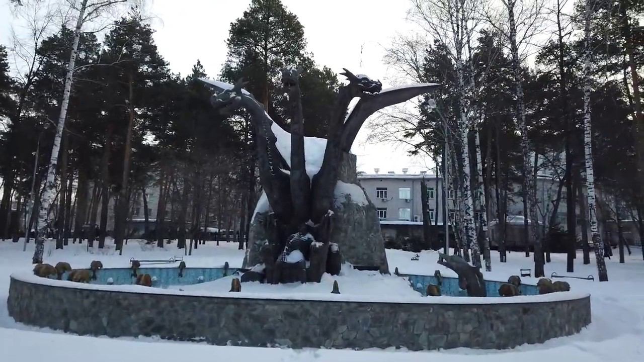 Дорога из дома на работу в Plesk. Новосибирск, февраль 2019.