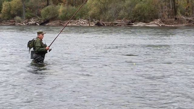 Осенняя рыбалка с семьей на реке Бикин октябрь 2023г. #рыбалка #река #рыба #горнаяречка