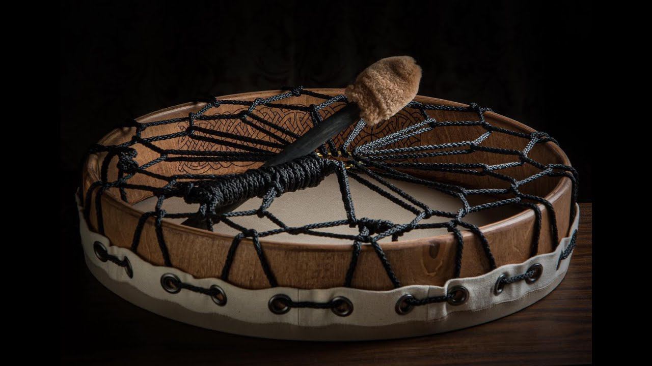 Бубен  Shamanic synthetic drum Beige 50 см /Бубен оксфорд / shamanic.moscow