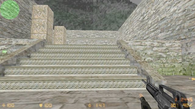 Поиграл в CS 1.6 контр-страйк (карта aztec)