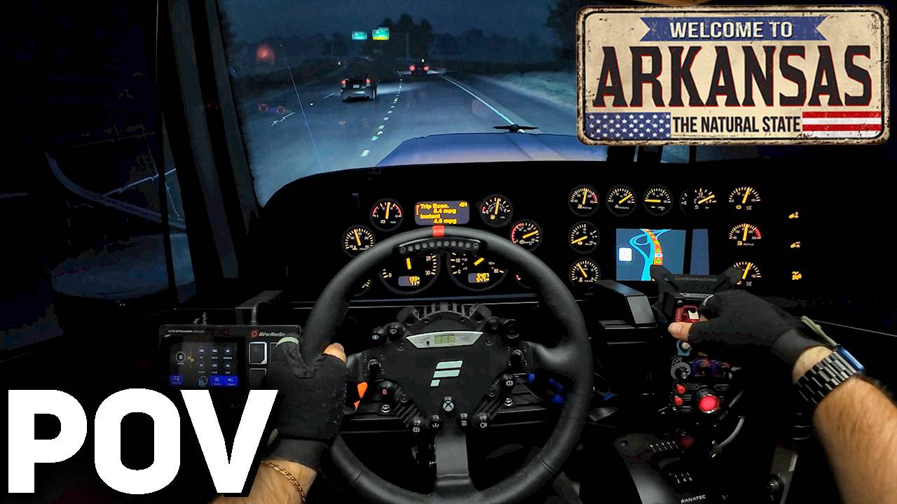 Новое DLC в ATS Arkansas, едем на тройном экране