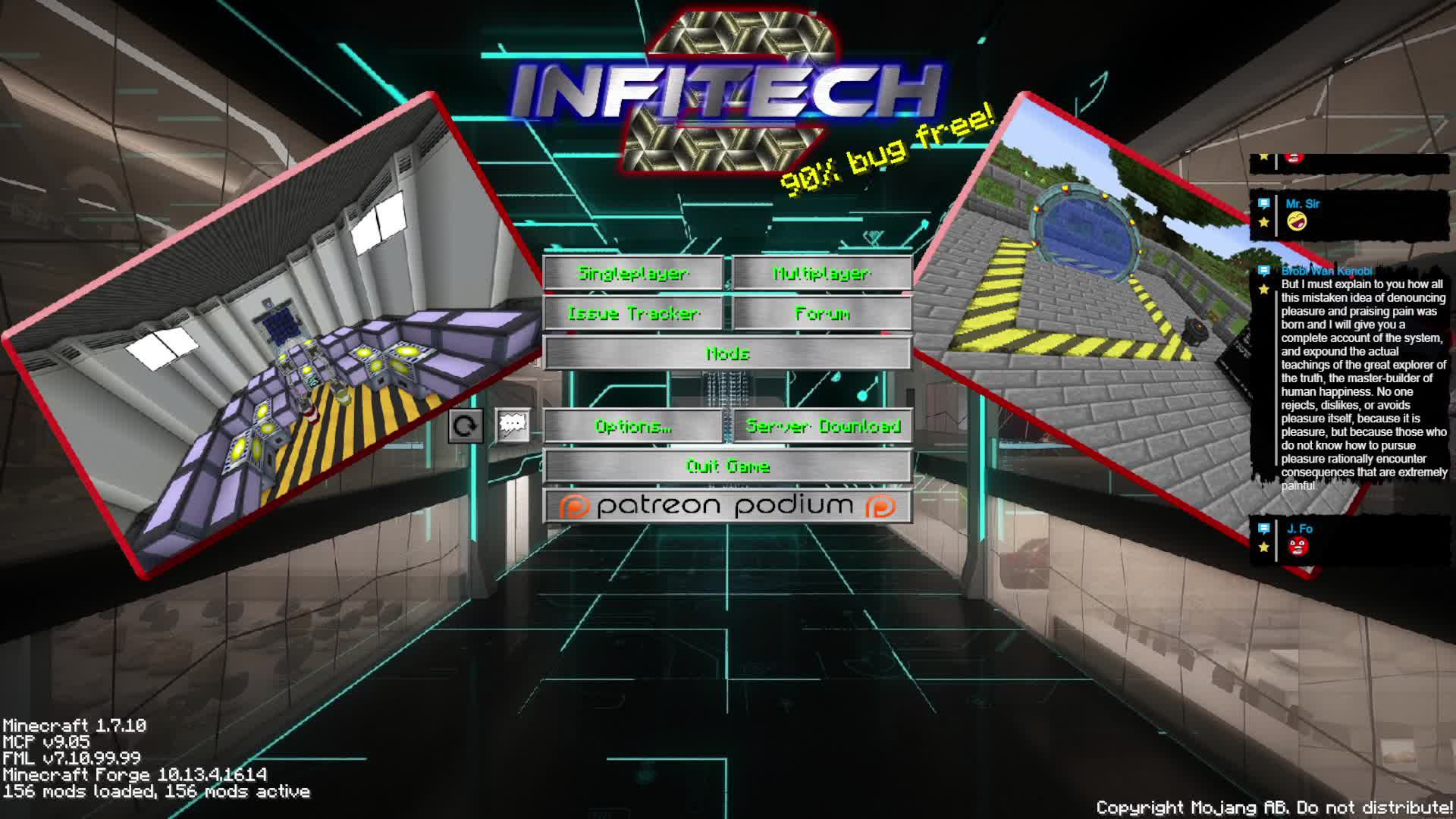 Minecraft Infitech2 , стрим №1 Привет мы с голой опой, начало квестов