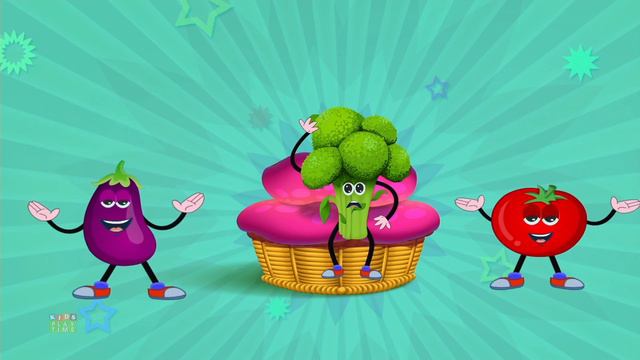 Ten Little Vegetable Song  Educational video for kids and children