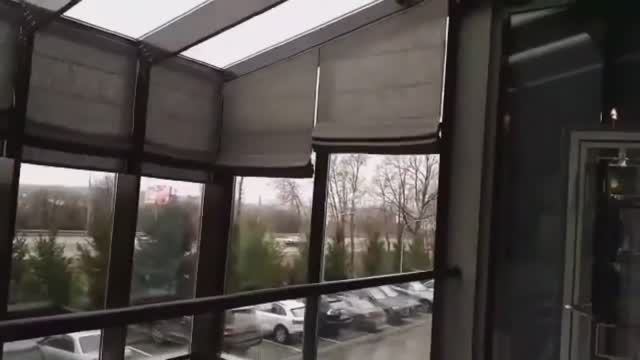 Римские шторы с электроприводом. Зимний сад. Галерея