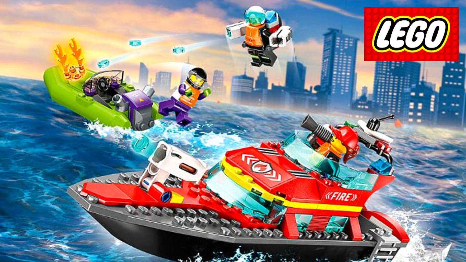 LEGO City 60373 Пожарная спасательная лодка Обзор набора лего сити