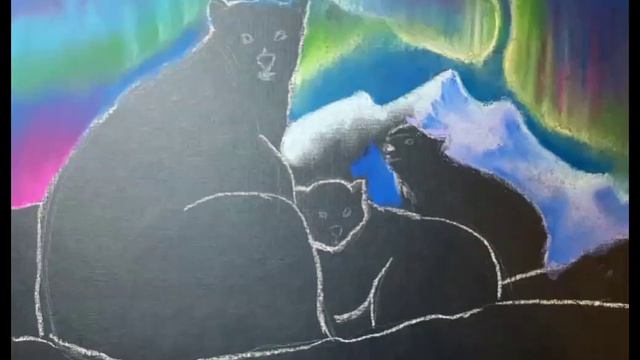 "Полярные медведи" 🐻❄️🐻❄️🐻❄️ (сухая пастель)