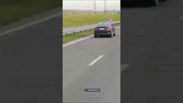 Момент смертельного ДТП под Новокузнецком