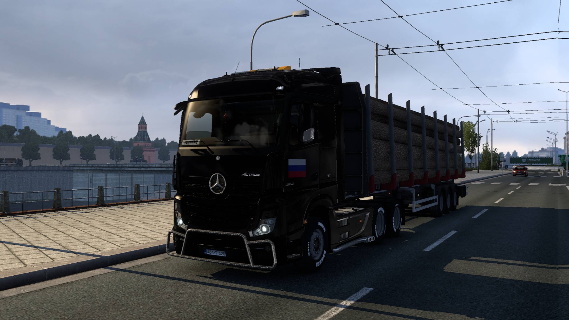 Euro Truck Simulator 2 1.51 - Везу бревна из Новороссийска в Латвию - День 1