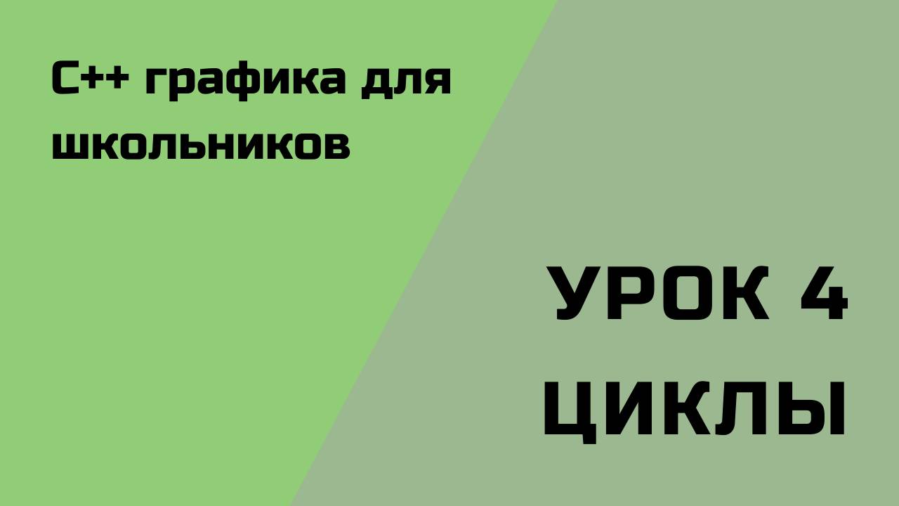 Урок 4. Циклы.