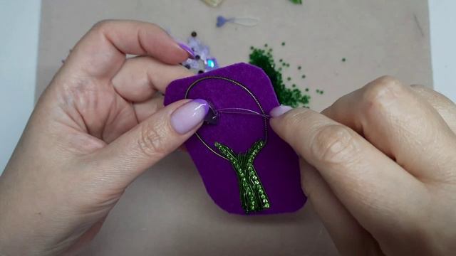 Мастер класс БРОШЬ сиреневый букет!