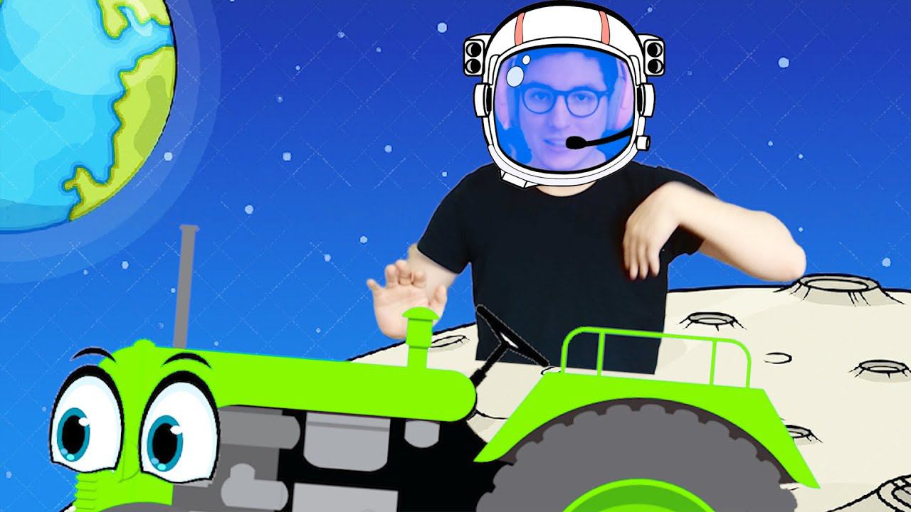 СИНИЙ ТРАКТОР - в Космосе  песенка синий трактор по полям Для детей