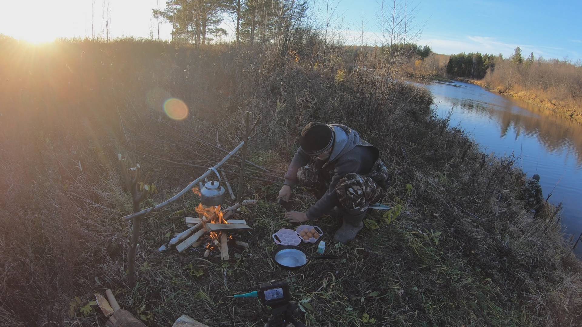 Рыбалка на реке . Закрытие сезона. 17 октября 2023.