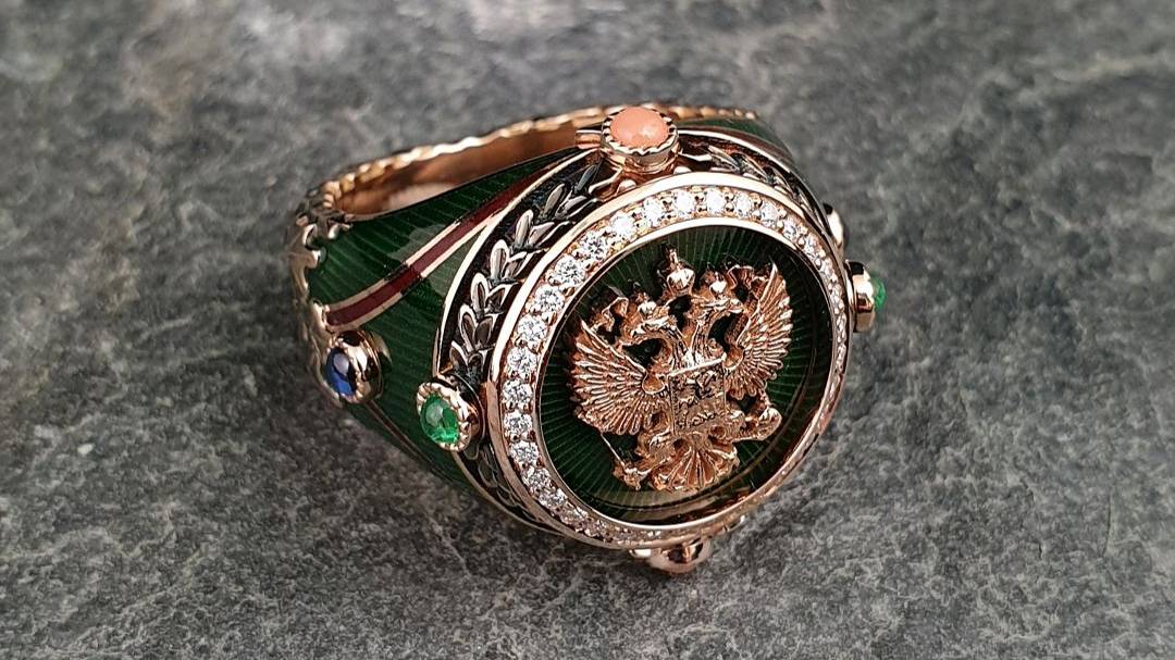 Перстень с гербом Российской Федерации