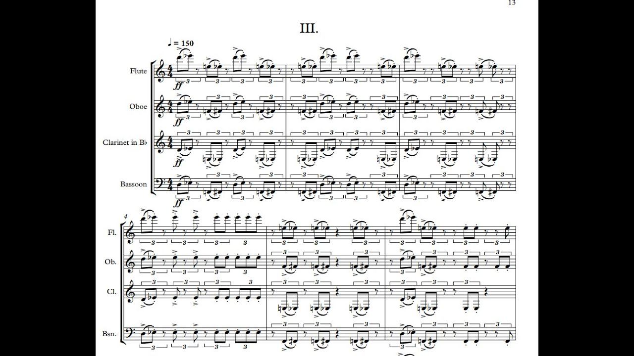 А. Смирнов - Квартет для деревянных духовых №2, III / A. Smirnov - Woodwind quartet no. 2, III