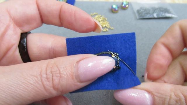 Как обшить кабошон бисером #бисероплетение