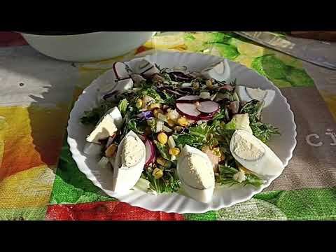 Медуница. Салат  с цветами медуницы