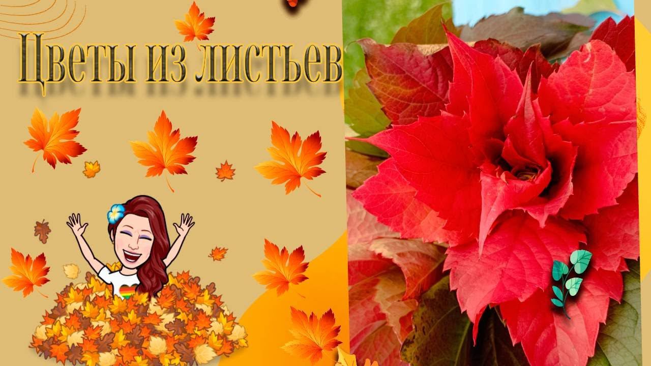 Цветы из листьев