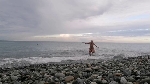 Утро на море. Пляж отеля Морская даль