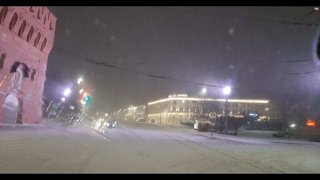 Нижний Новгород завалило снегом 2 часть. Нижневолжская набережная - площадь Минина